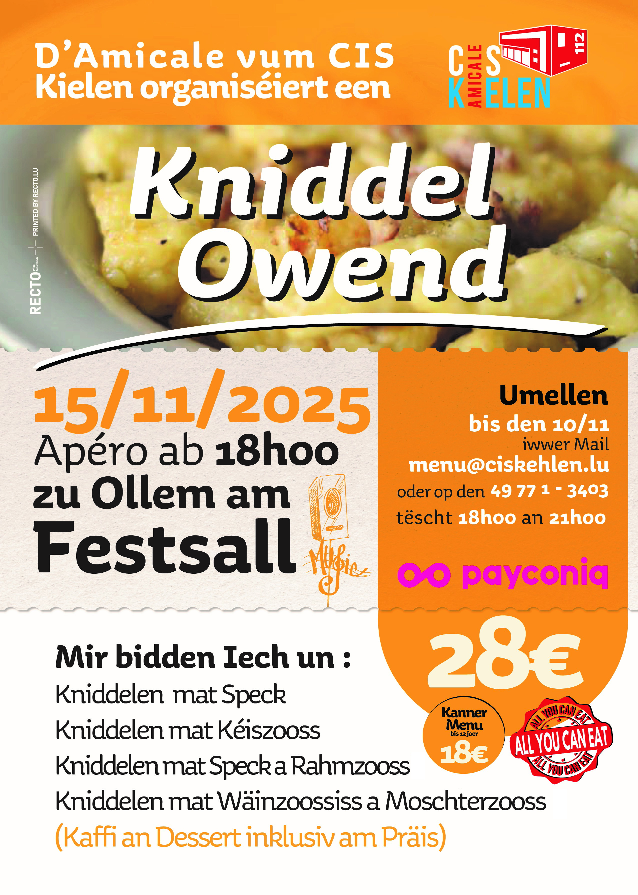 Kniddel Owend | Commune de Kehlen